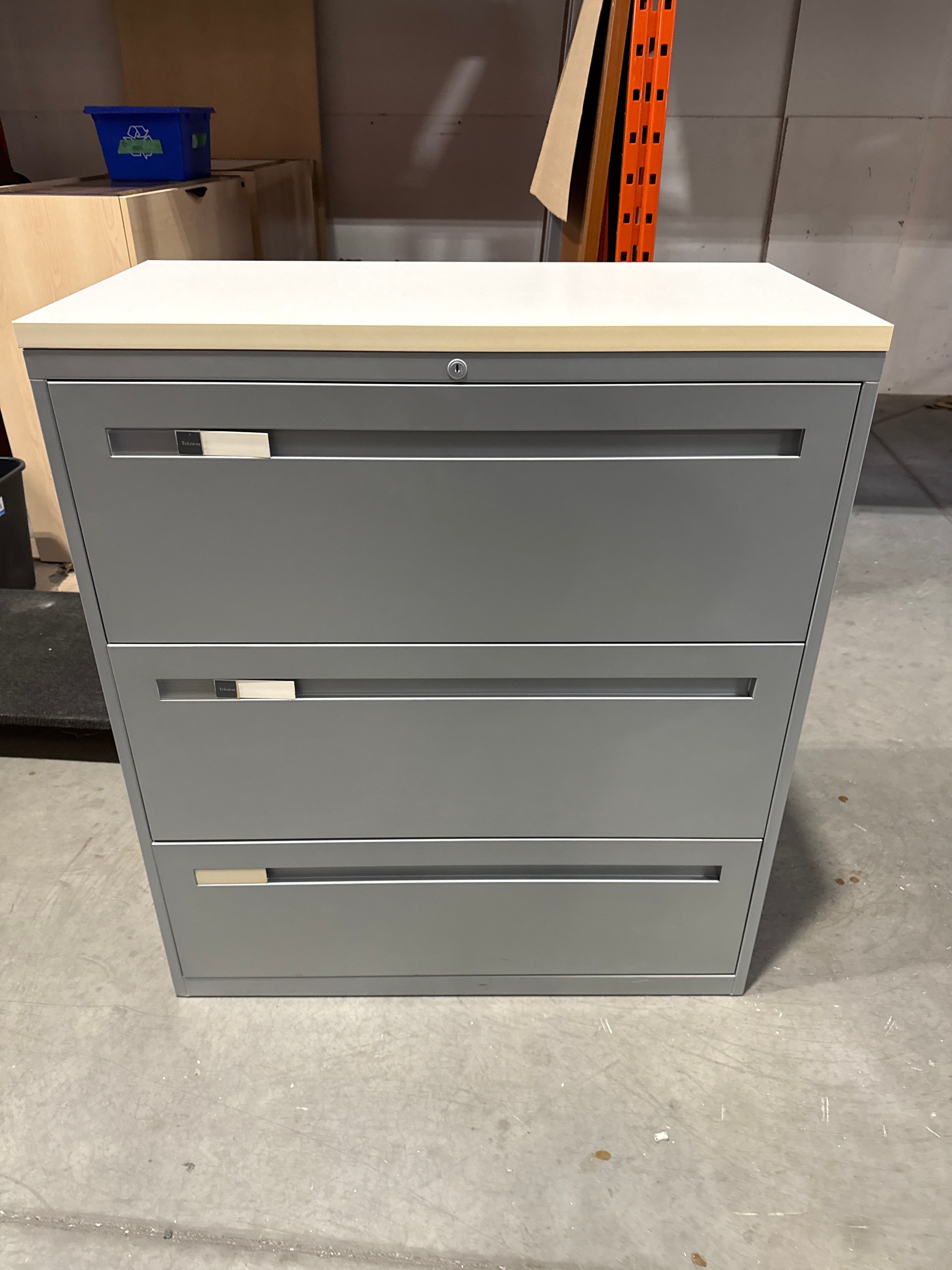 Teknion Metal 3-High Lateral File Cabinet w/Surface – Premiere Office ...